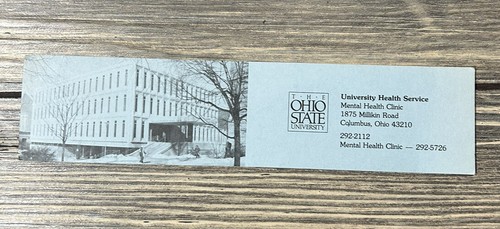 Vintage The Ohio State University Mental Health Clinic Bookmark | eBay