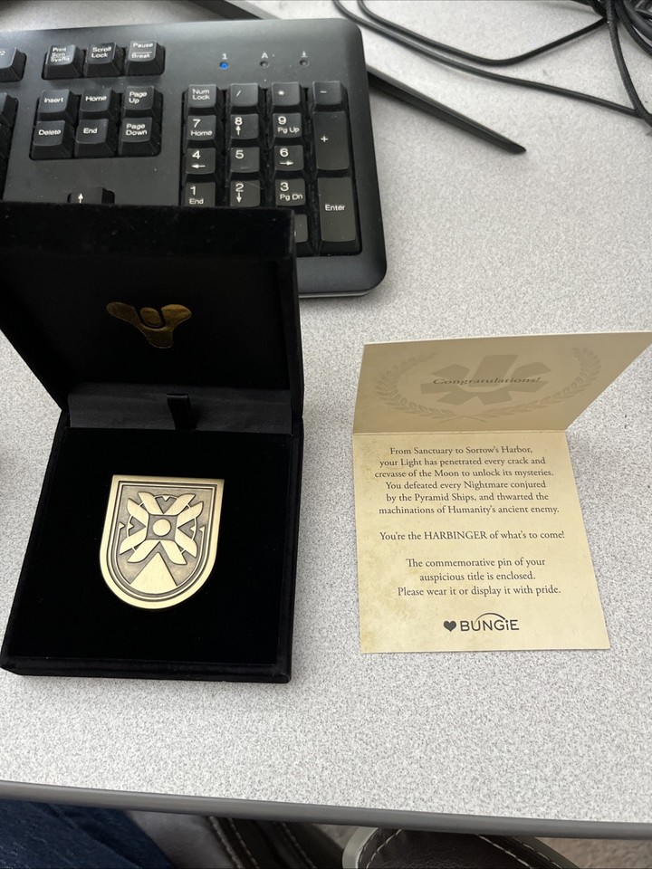 Destiny 2 Harbinger Title Seal Pin Bungie Rewards Medallion ( ( RARE ...