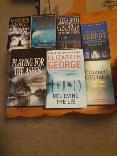 7 ELIZABETH GEORGE BOOKS JOBLOT BUNDLE-BELIEVING LIE,PLAYING FOR ASHES+ ...