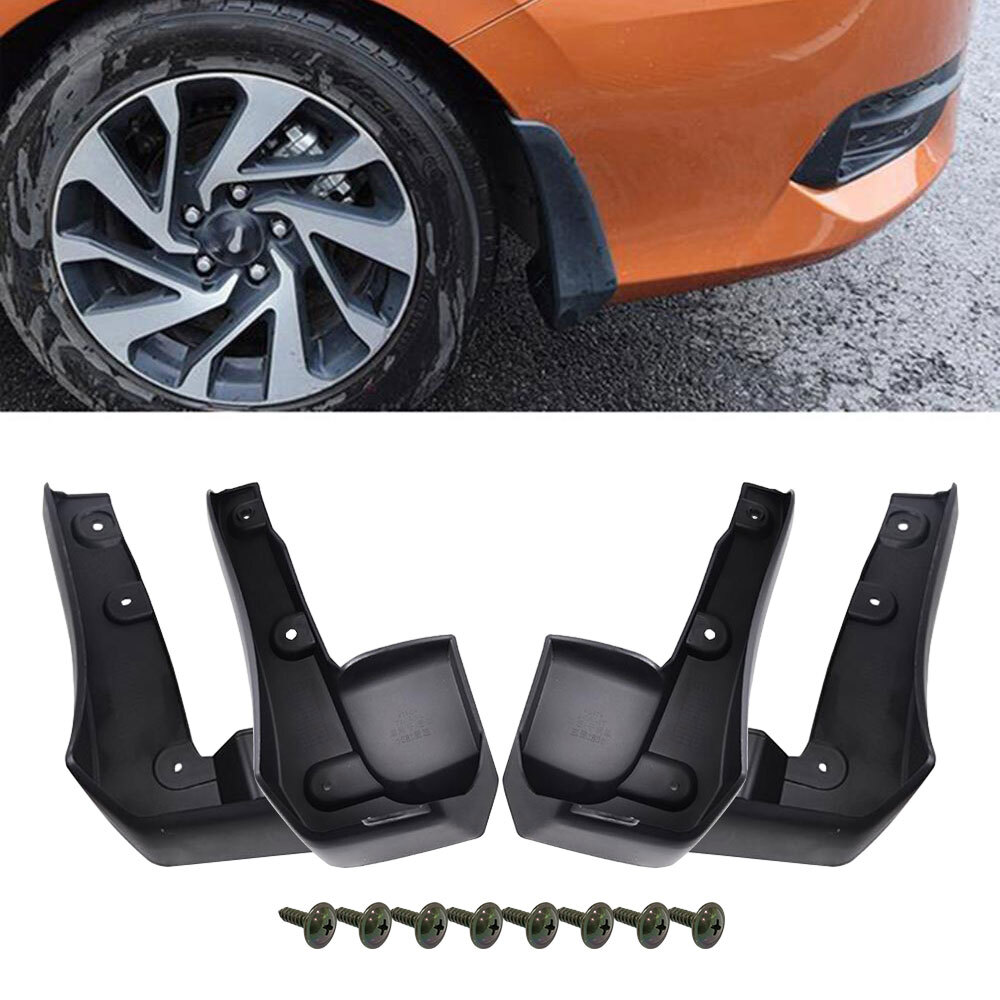 FIT 2016-2020 10TH GEN HONDA CIVIC X SEDAN FRONT REAR SPLASH MUD GUARD ...