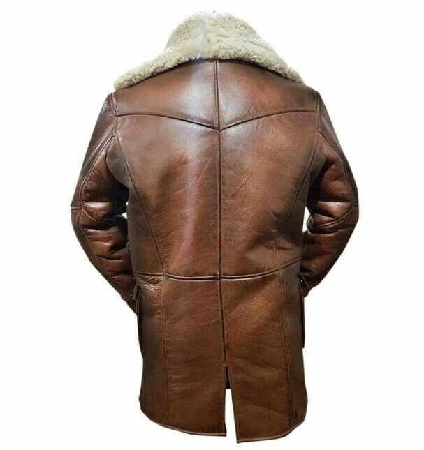 B7 Bomber Fur Coat for Men - Real Sheepskin RAF Air Force Flight Winter ...