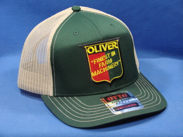 Oliver Tractor Hat - Green Khaki Mid Crown Mesh - Fleetline Finest Logo ...