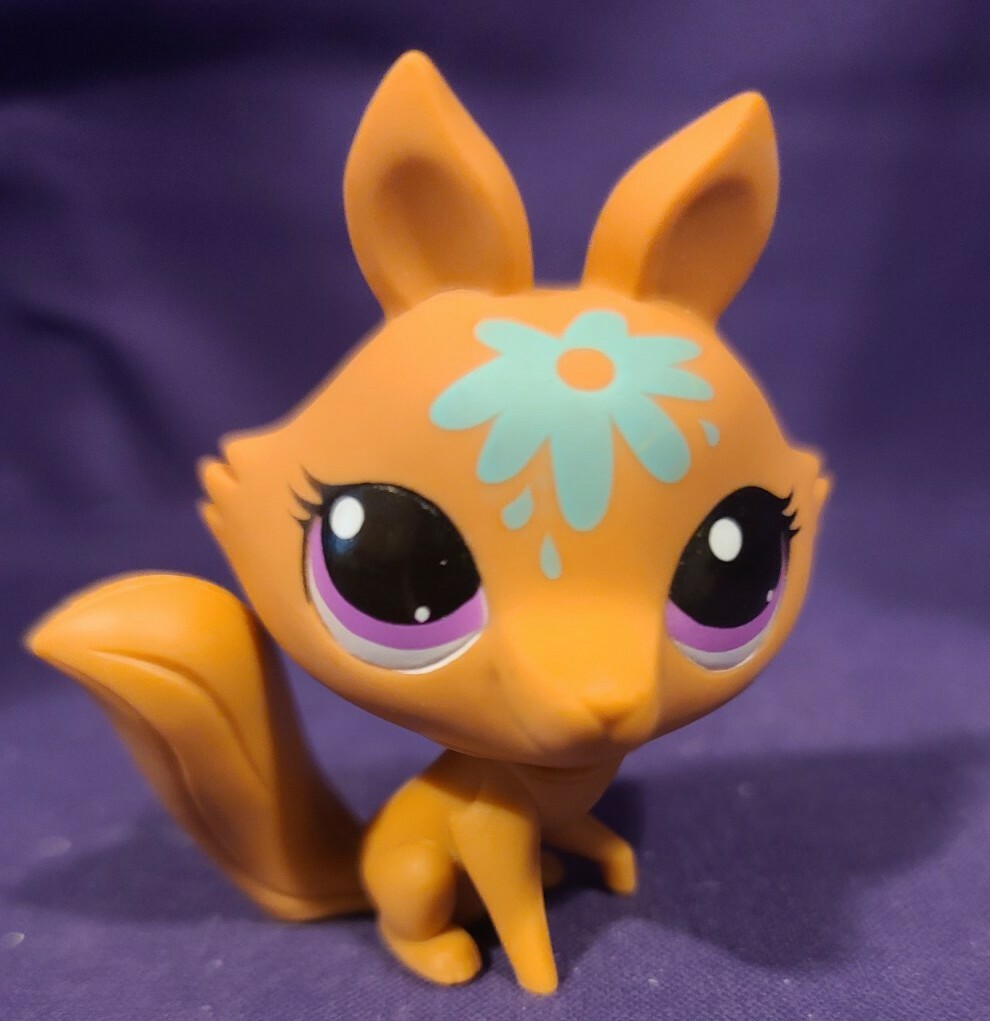 Authentic Littlest Pet Shop LPS #3531 Flower Fox Mouse Cat Paint ...