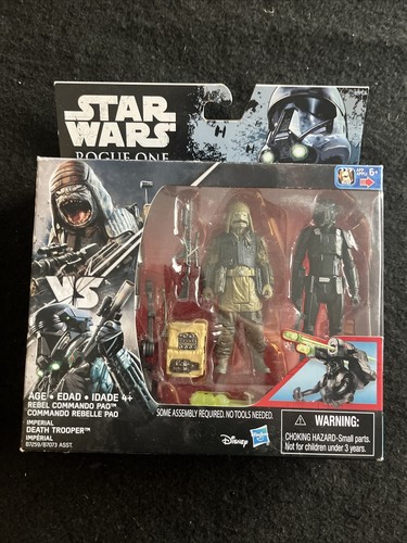 Star Wars Rogue One Rebel Commando Pao & Imperial Death Trooper Figures ...