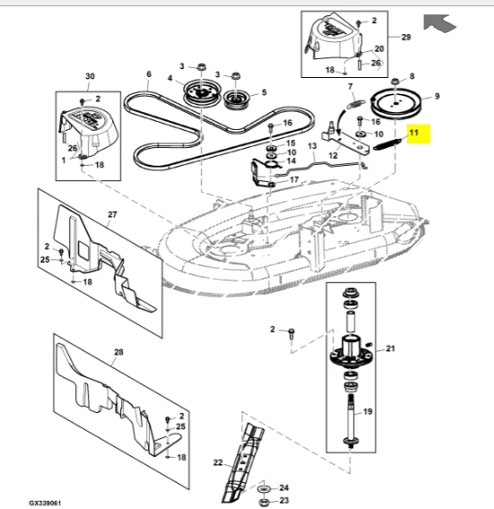 John Deere Mower Deck And Lift Linkage Mower Deck, 48 Inch, 51% OFF