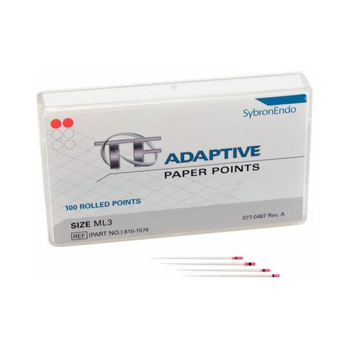 Kerr Dental 8151574 TF Adaptive Paper Points Medium/Large Red ML3 100 ...