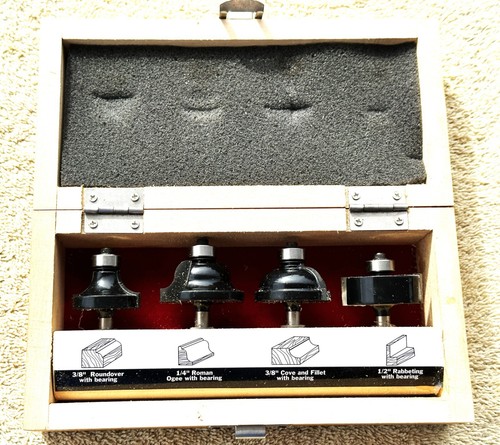 VINTAGE CRAFTSMAN 4 PC ROUTER CUTTER SET WITH EXTRAS | eBay