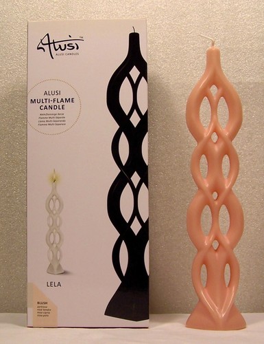 Alusi Multi Flame Candle LELA Blush Pink Rose Unscented Modern Avant ...