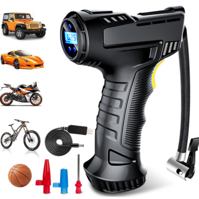 12V Cordless Electric Car Tyre Inflator Pump Portable Tire Air ...