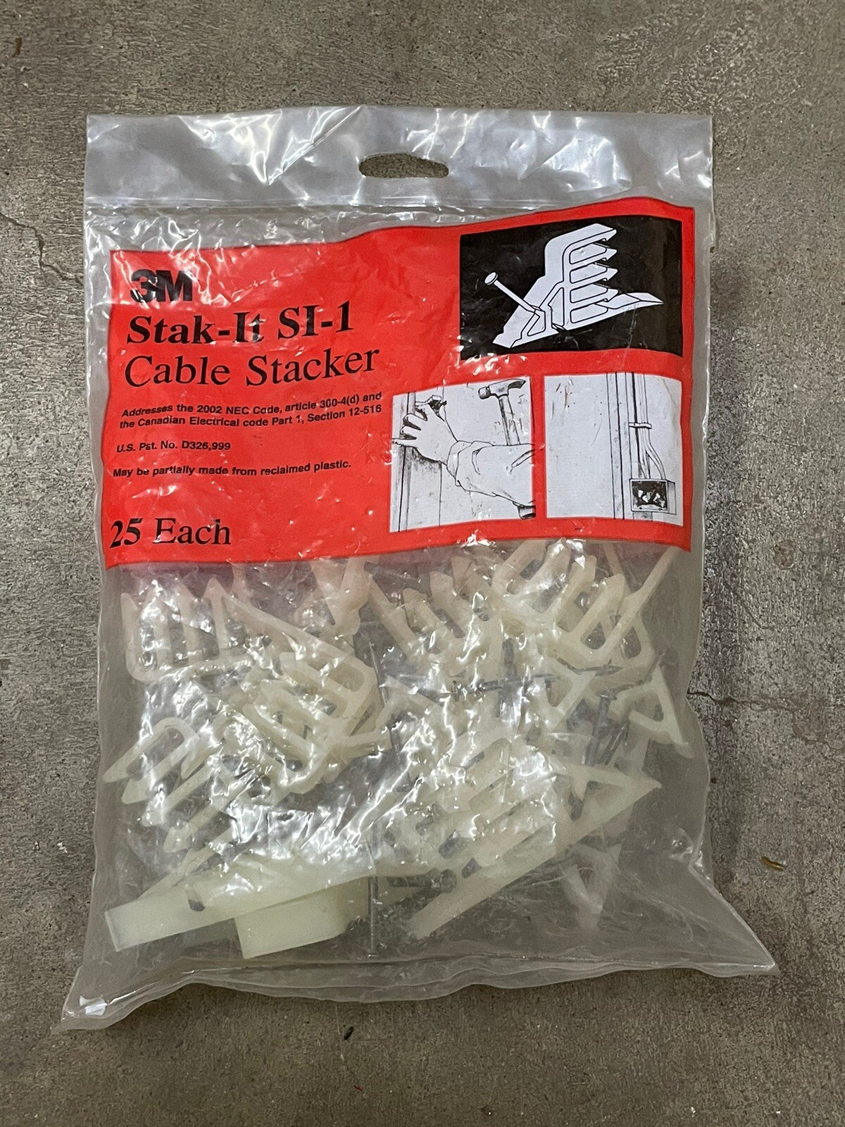17pcs 3M Stak-It SI-1 Plastic Cable Stacker - 14-2 to 10-2 AWG | eBay