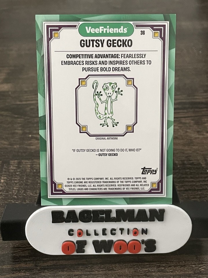 2025 Topps Chrome Vee Friends GUTSY GECKO BLUE REFRACTOR 1/1 | eBay