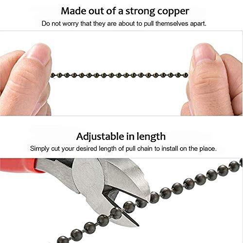 4 Pieces Dotlite Bronze Pull Chains Ceiling Fan Pull Chain Extension ...