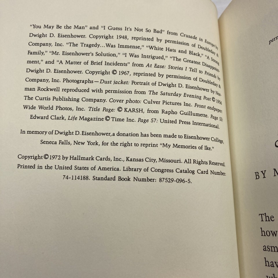 Dwight D. Eisenhower Ike A Great American Hallmark Ed Small HC 34th ...