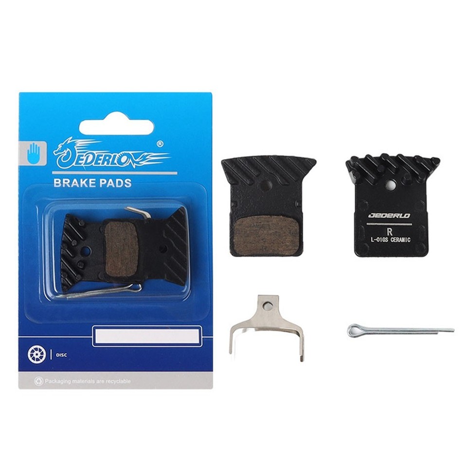 Bicycle Parts Disc Brake Pads Aluminum Alloy Black Fin Heat Dissipation ...