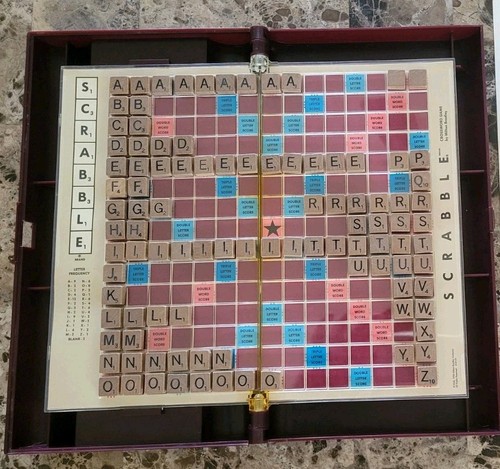 Scrabble Deluxe Travel Edition Crossword Board Game Complete Portable ...