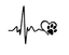 Heartbeat Lifeline Paw Print Car Decal Sticker Cat Dog Vinyl Heart Love ...