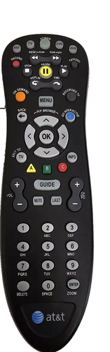 Genuine At&t S10-S2 Black U-Verse Universal Remote Control for ATT Free ...
