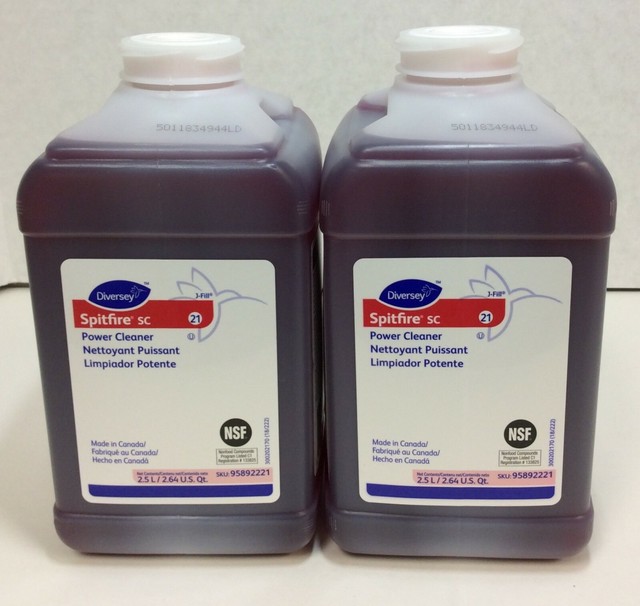 Diversey Spitfire SC Power Cleaner J-Fill 2.5 Liter Pack, 2 Count ...
