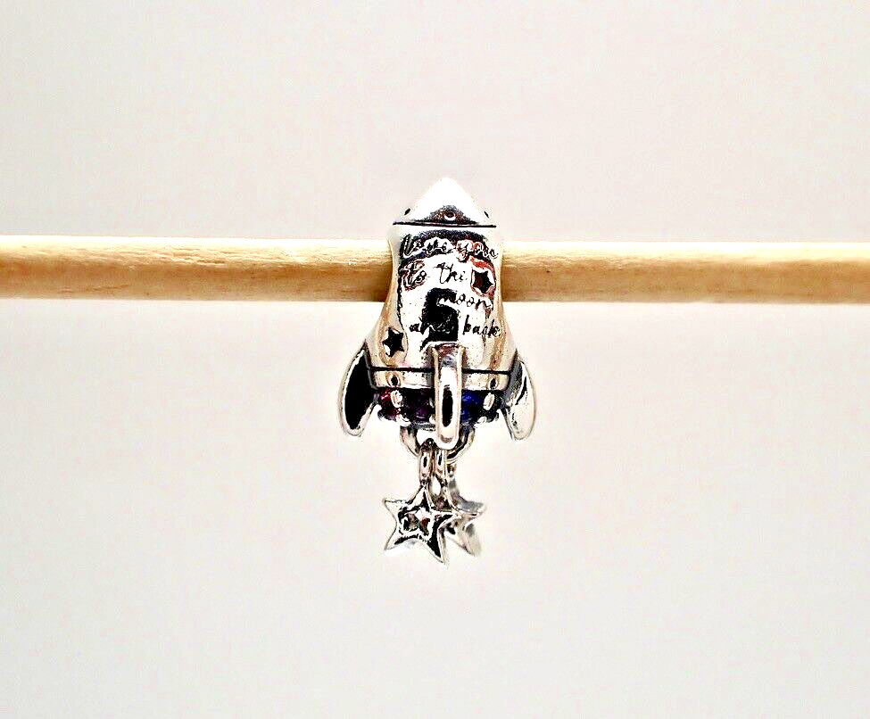 Authentic Pandora #792831C01 Space Love Rocket Charm for sale online | eBay