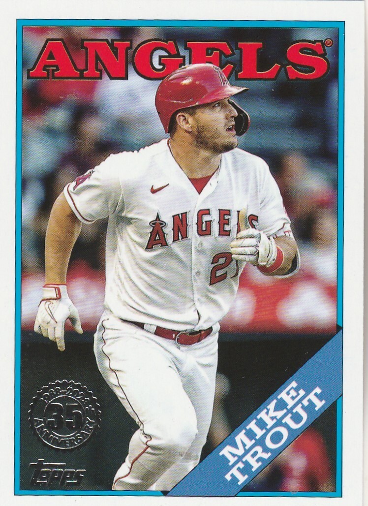 2023 TOPPS UPDATE MIKE TROUT OF ANGELS 1988 RETRO 35TH ANNIVERSARY SP ...