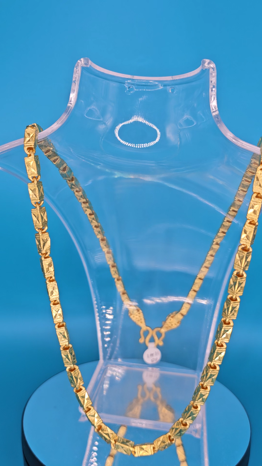 9999 Solid 24k Gold Dragon Head Box Link 28" 125 Grams Handmade Chain ...