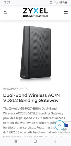 Zyxel VMG4927-B50A Dual-Band Wireless Router IOB | eBay