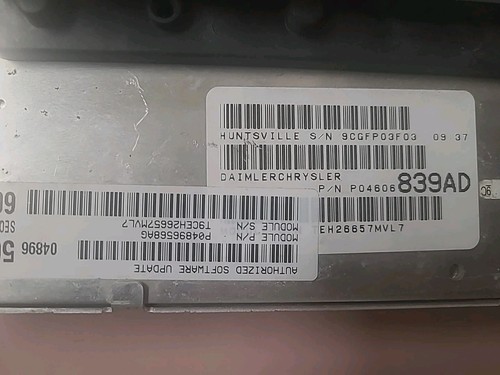 2006 DODGE CHARGER CHRYSLER 300 5.7L ENGINE COMPUTER ECM ECU PCM ...