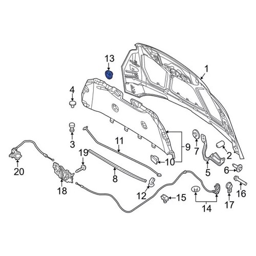 Genuine Ford Support Rod Grommet W712889-S300 | eBay