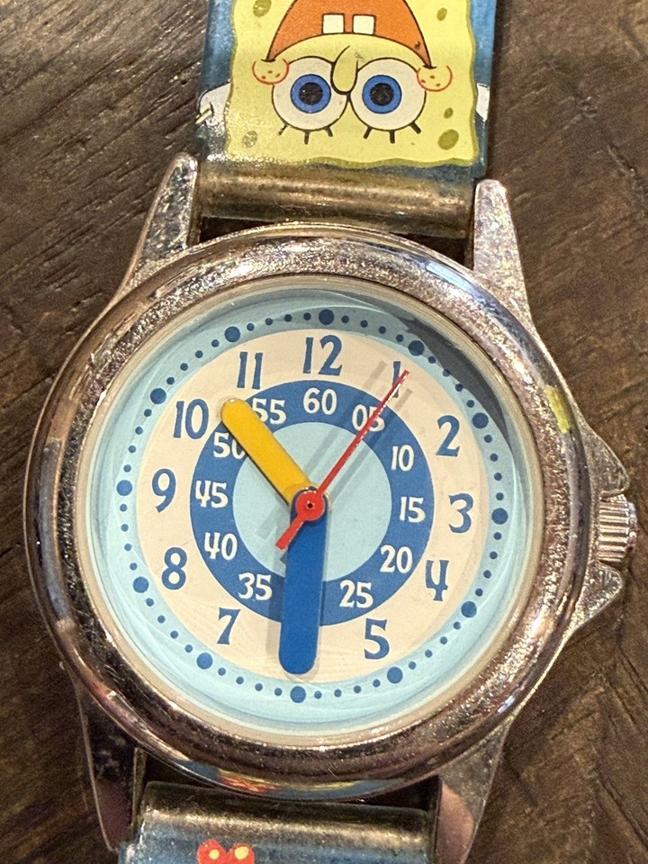 SpongeBob Square Pants Analog Wristwatch Silicone Band 2006 Viacom Not ...