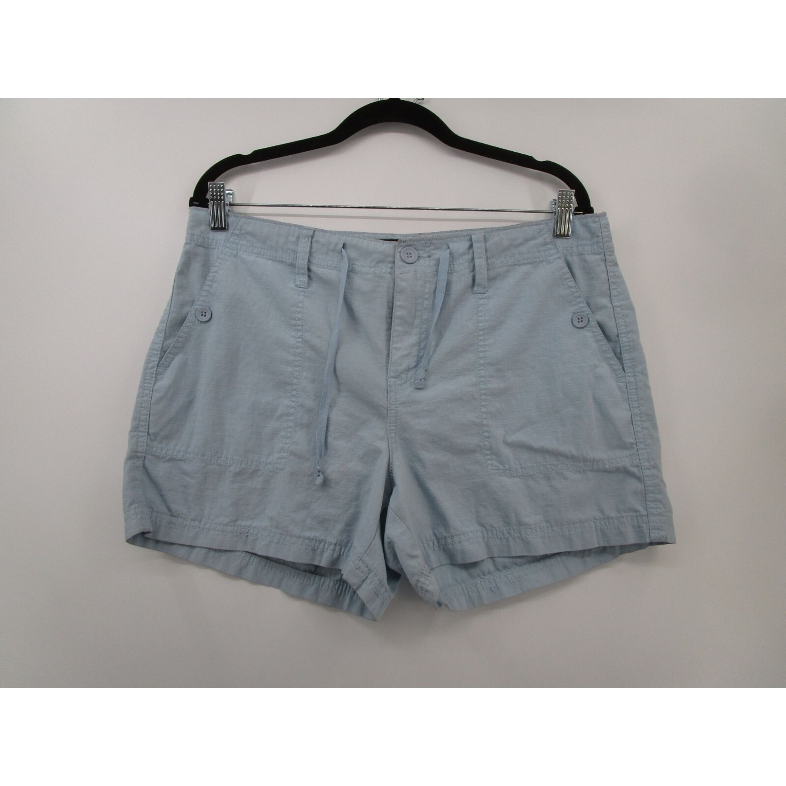 Calvin Klein Womens 12 Mid Rise Drawstring Mini Shorts Blue | eBay