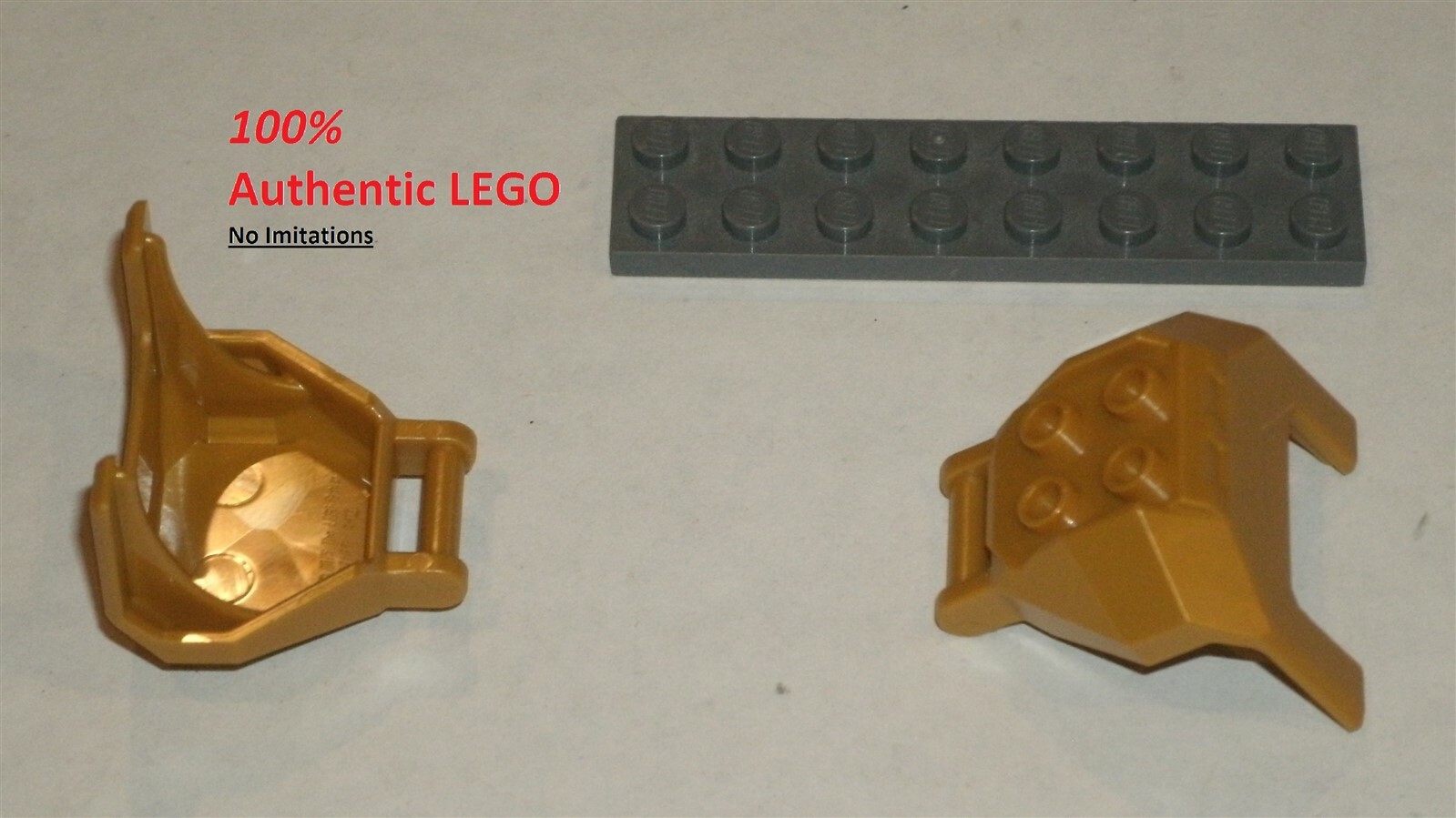 LEGO NEW 4x3x3 Pearl Gold Design Brick 3.2 Shaft (2x) 6288459 Brick ...