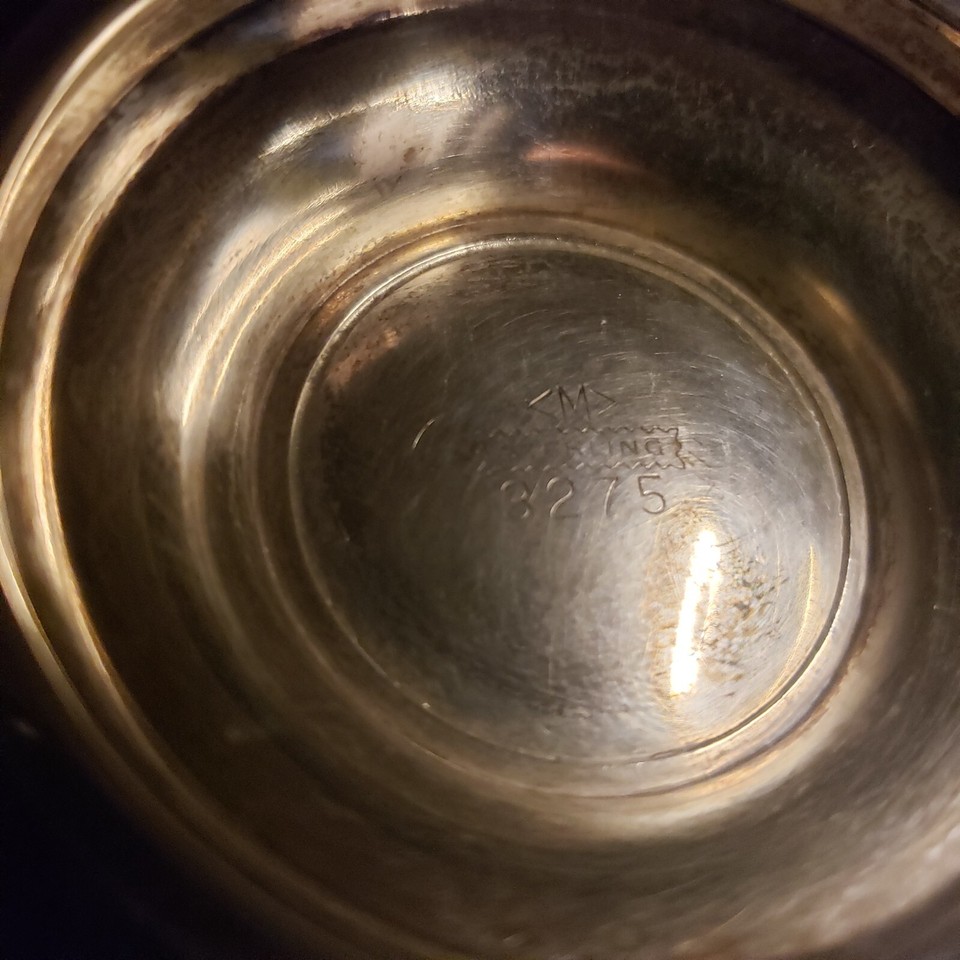 Vintage Sterling Silver Creamer And Sugar Bowl - KMK Sterling 3275 ...