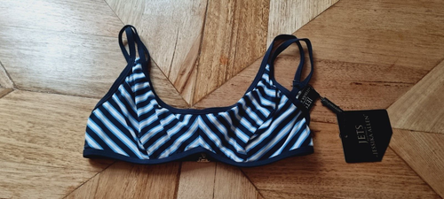 JETS by Jessika Allen - Womens Gidget Stripe Swim Bra/Top - Size 12 AUS ...