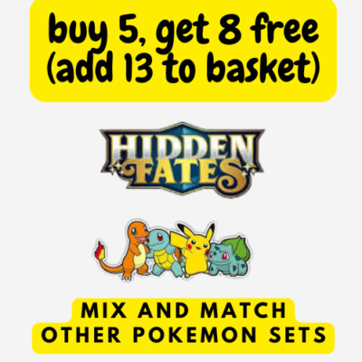 Hidden Fates Common/Uncommon/Rare Single Cards - Complete your set ...