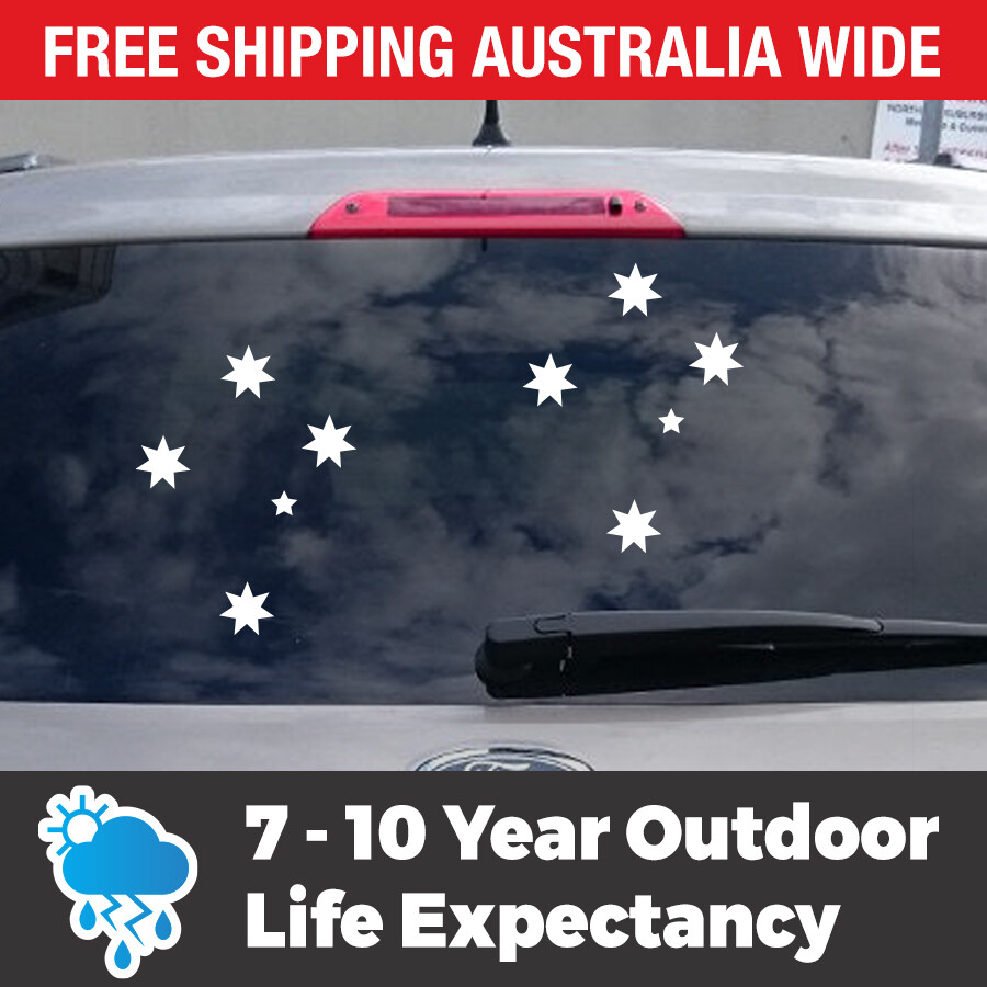2 x SOUTHERN CROSS Sticker Decal - AUSSIE Flag Car Ute Boat 4x4 4WD ...