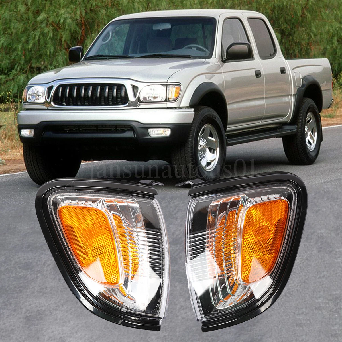 安心の実績 高価 買取 強化中 1A Auto Side Marker Corner Parking Lights Turn Signals Pair Set Black for 01-04 ...