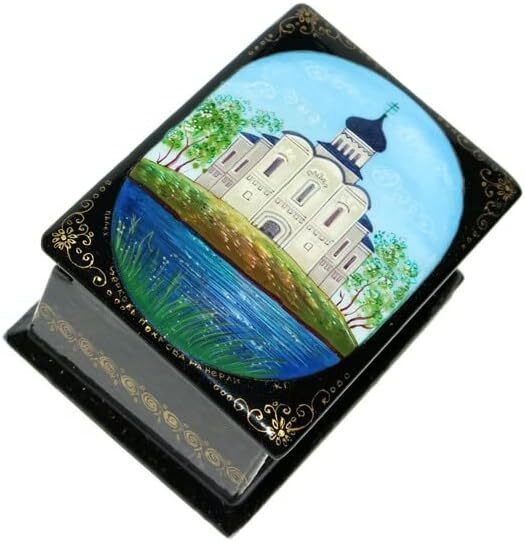 Miniature Handmade Russian Lacquer Keepsake Jewelry Box Trinket Fairy ...