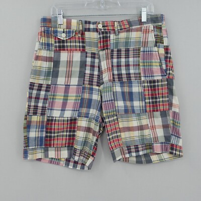 Polo Ralph Lauren Patchwork Shorts Mens 32 Multicolor Madras Plaid ...