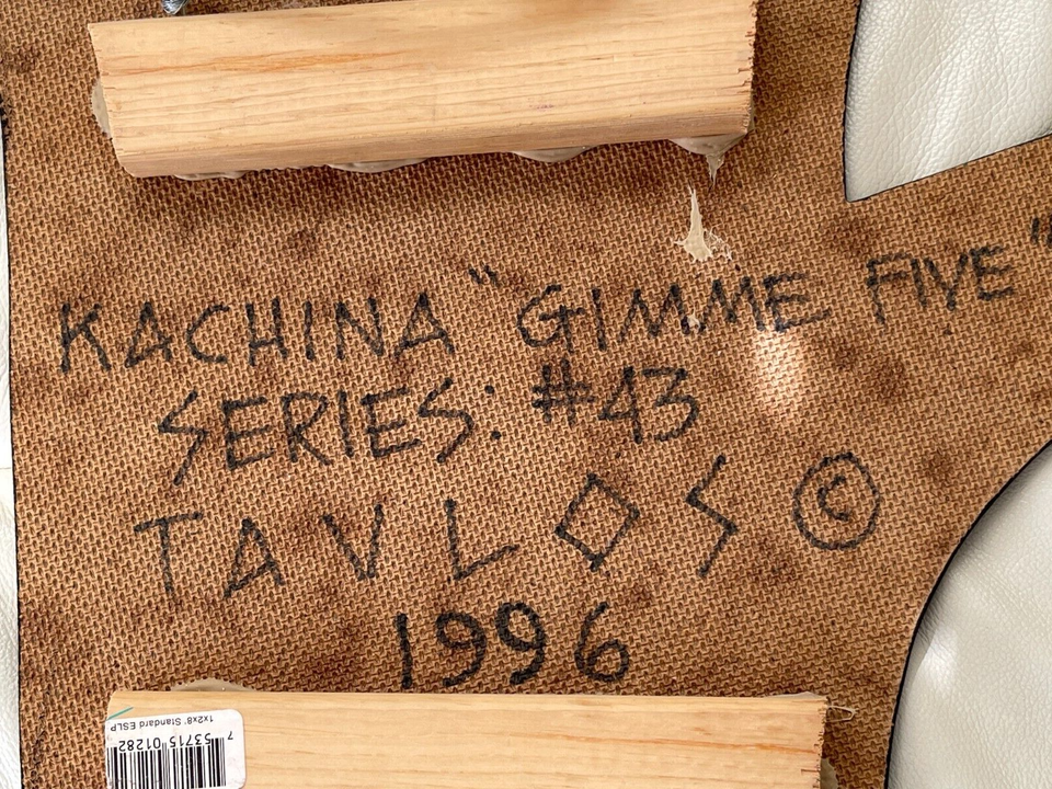 Vintage Tavlos 1996 Kachina Gimme Five Series Art Painting on Board | eBay