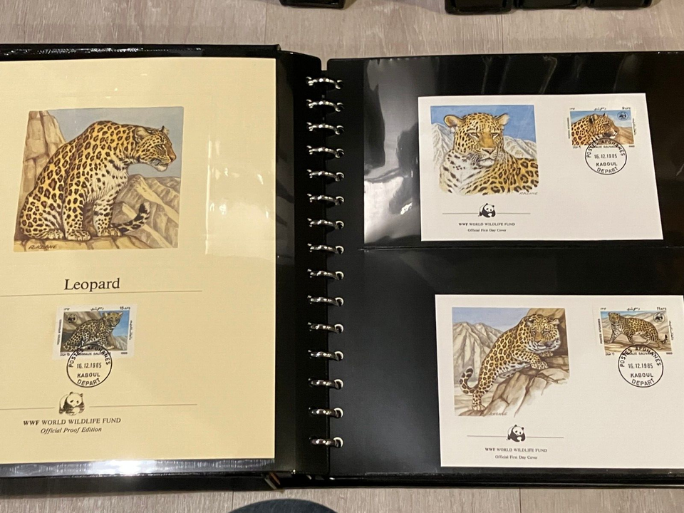 WORLD WILDLIFE FUND STAMPS & COVERS COLLECTION IN 6 WWF ALBUMS #1 258 ...