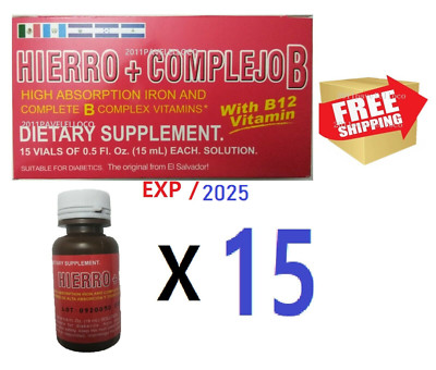 HIERRO + COMPLEJO B * High Absorption IRON and COMPLEX B + Vitamins B1 ...