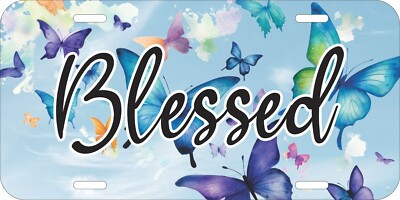 BLESSED FAITH CAR TRUCK VANITY NOVELTY ALUMINUM METAL LICENSE PLATE TAG ...