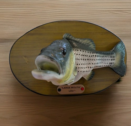 RARE Large Mouth Lou Singing Bass 12” Novelty Fish WORKS Proud Mary ...