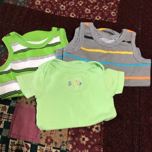 3 Garanimals One Piece Romper 0-3 Month Newborn Baby Boy Lot of 3 | eBay