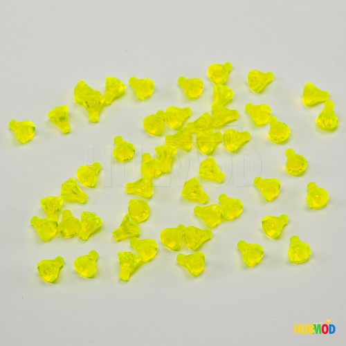 Lot of 50 LEGO Trans Neon Green Rock Gems 1X1 Jewels Diamond 24 Facet ...