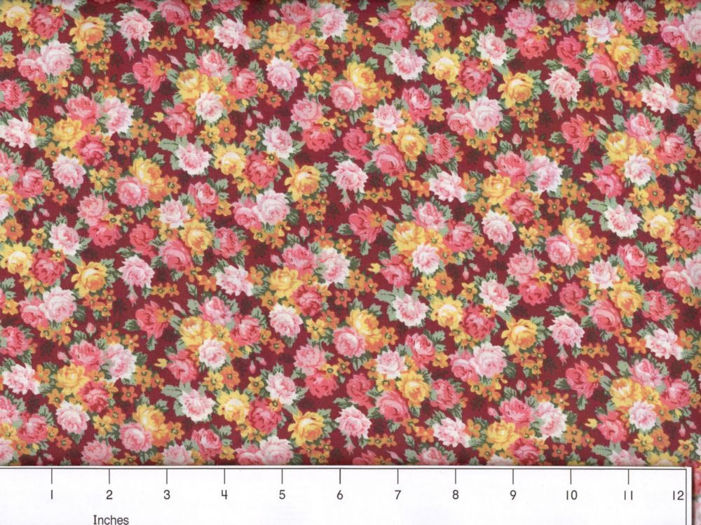 Country Floral 100% Cotton Sewing & Quilting Fabric BTY | eBay