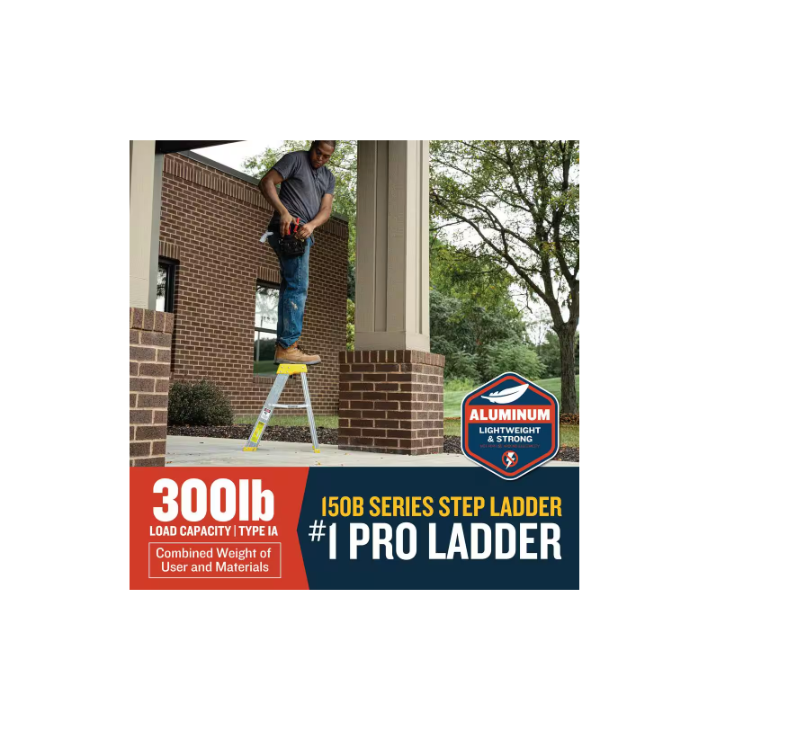 Aluminum Step Ladder 2 ft. with 300 lbs. Load Capacity Type IA Duty ...
