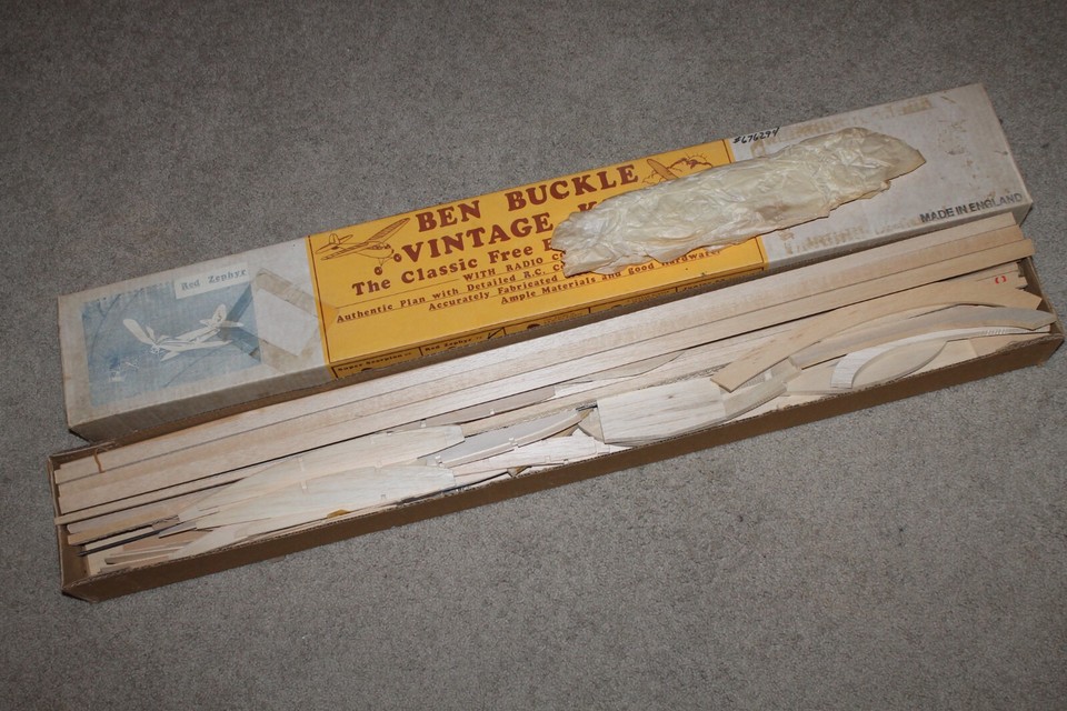 Ben Buckle - Vintage Kits Balsa RC Plane Kit - Red Zephyr New | eBay