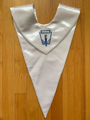 Official National Honor Society White Graduation Pendant Sash Stole w ...