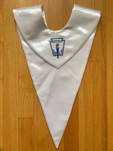 Official National Honor Society White Graduation Pendant Sash Stole w ...